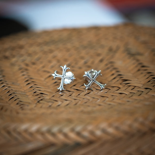 Cross Studs - Voodoo Jewellery