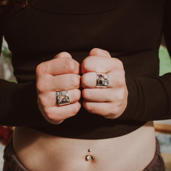 Multi Stone Ring - Voodoo Jewellery