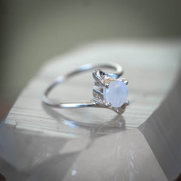 Moonstone Twist Ring - Voodoo Jewellery